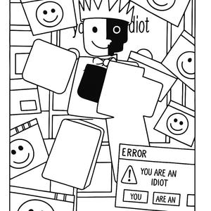 Printable Coloring Book: Forsaken Roblox Inspire Digital Download - Etsy