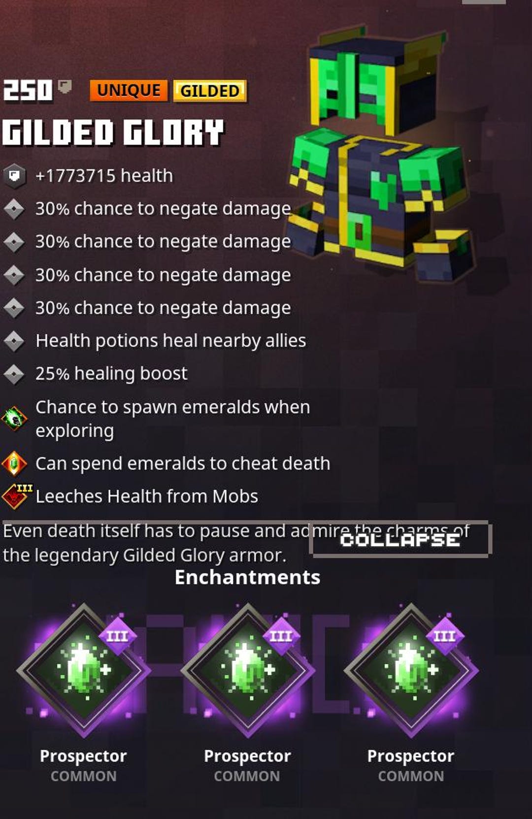 Minecraft Dungeons: Gilded Glory X4 Prospector – Xbox | PS4 | Switch ...