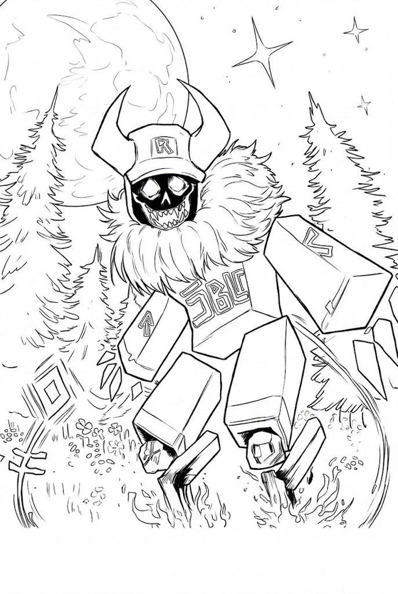 Printable Coloring Book: Forsaken Vol.2 Roblox Inspire Digital Download ...