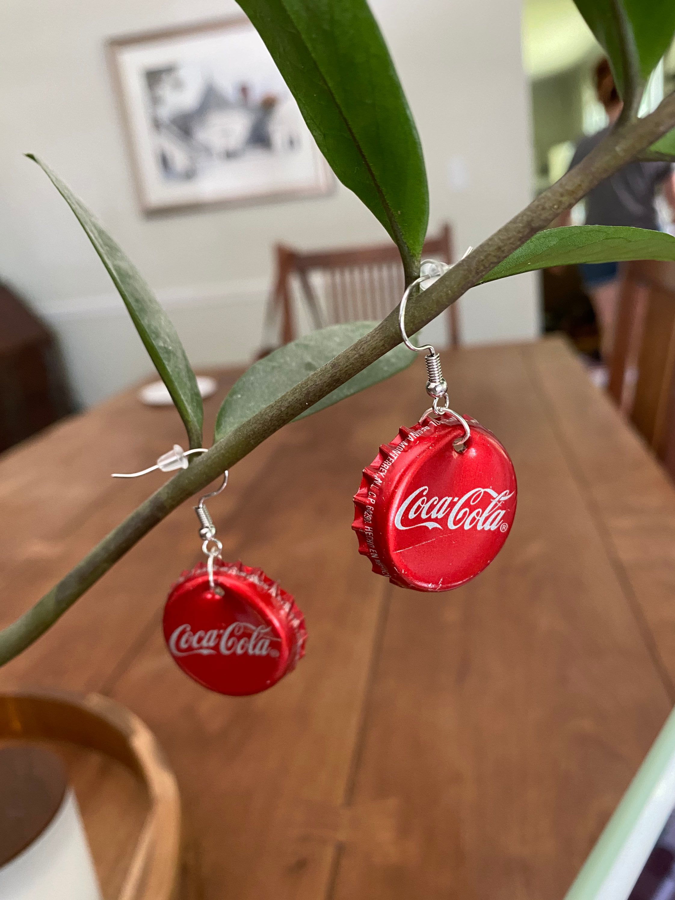 Cute Coca-cola Bottle Cap Earrings - Etsy