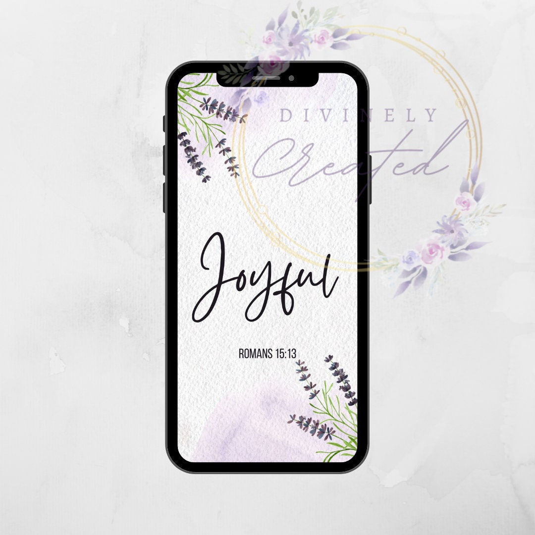 Joyful Christian Scripture Phone Wallpaper - Etsy