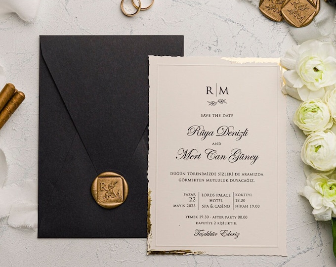 Islamic Wedding Invitation, Arabic Wedding Card, Muslim Custom Wedding ...