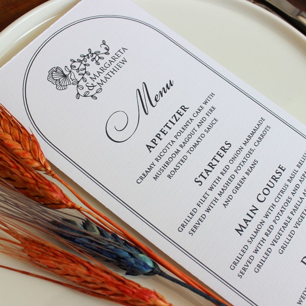 Monogram Menu - Etsy