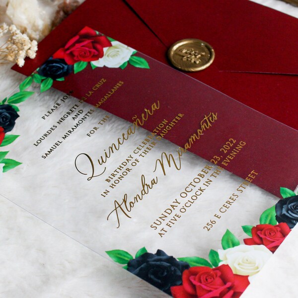 Clear Invitation - Etsy