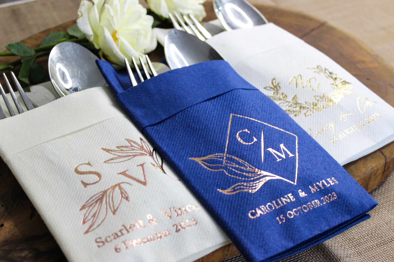 Personalized Napkins Wedding Napkins Custom Monogram Dinner - Etsy