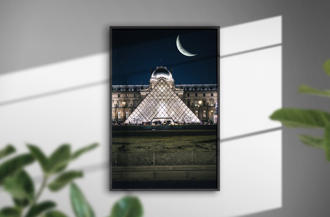 Midnight Louvre, Paris France - Printable Wall Art | Digital Download ...