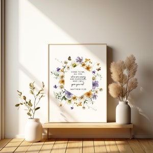 Matthew 11:28 | Bible Verse Wall Art | Christian Wall Art | Christian ...