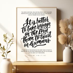 Psalm 118:7-10 | Bible Verse Wall Art | Christian Wall Art | Christian ...