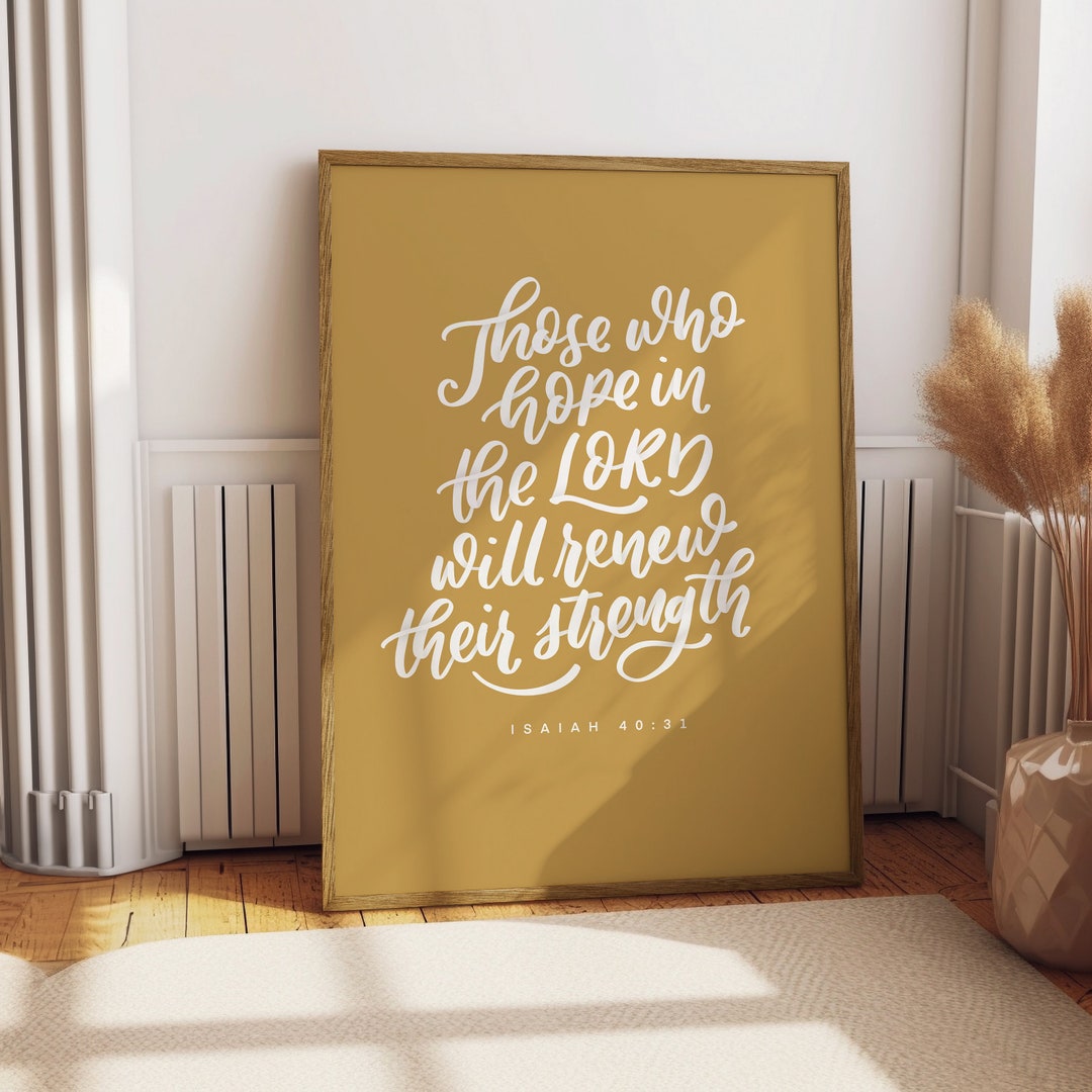 Isaiah 40:31 | Bible Verse Lettering | Christian Wall Art | Christian ...