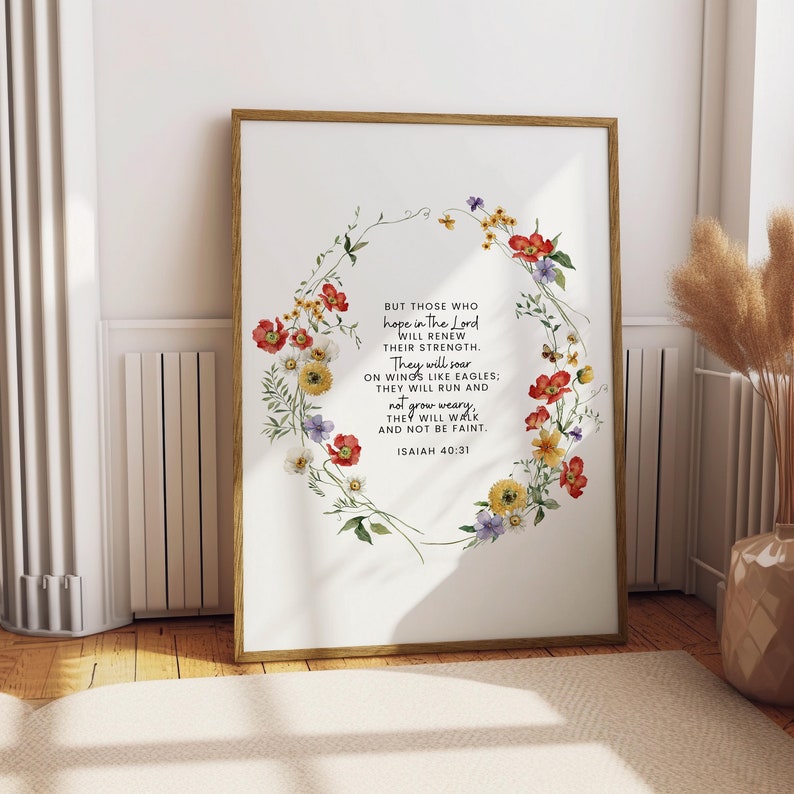 Isaiah 40:31 | Bible Verse Wall Art | Christian Wall Art | Christian Home Decor | Scripture Wall ...
