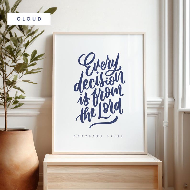 Lámina con versículo bíblico escrito a mano / Decoración cristiana para ...