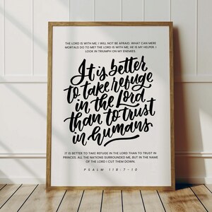 Psalm 118:7-10 | Bible Verse Wall Art | Christian Wall Art | Christian ...