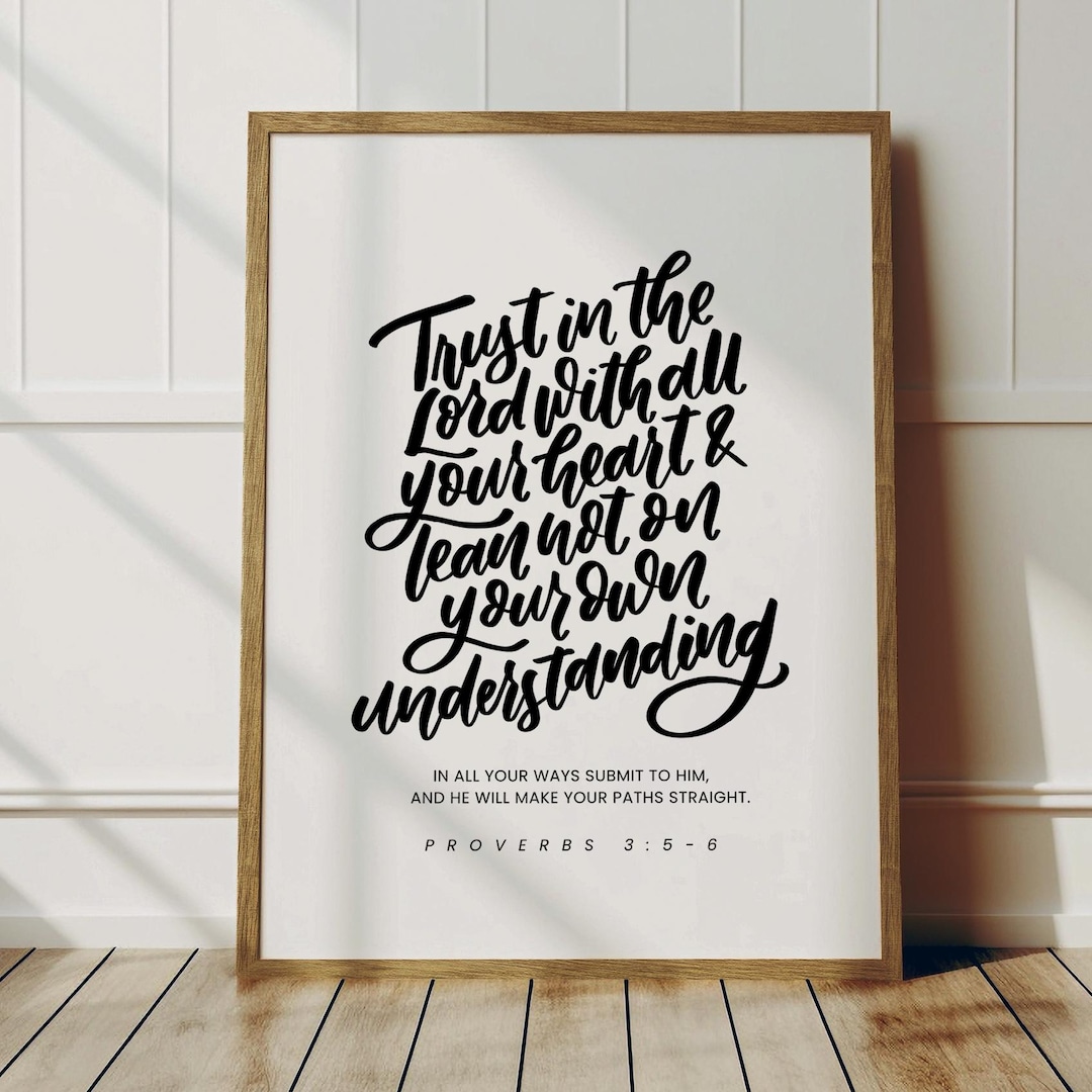 Proverbs 3:5-6 | Bible Verse Wall Art | Christian Wall Art | Christian ...