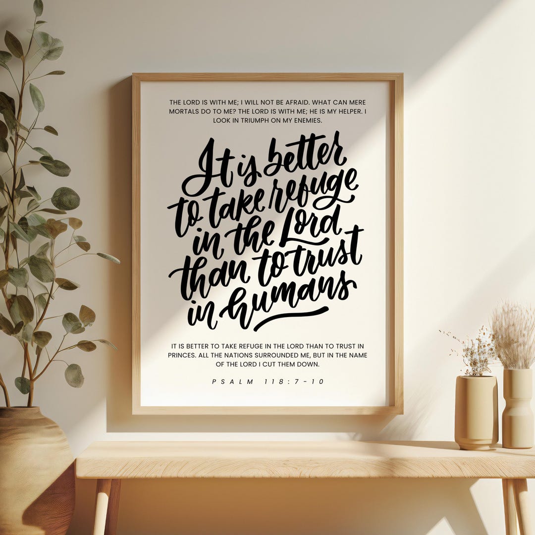 Psalm 118:7-10 | Bible Verse Wall Art | Christian Wall Art | Christian ...