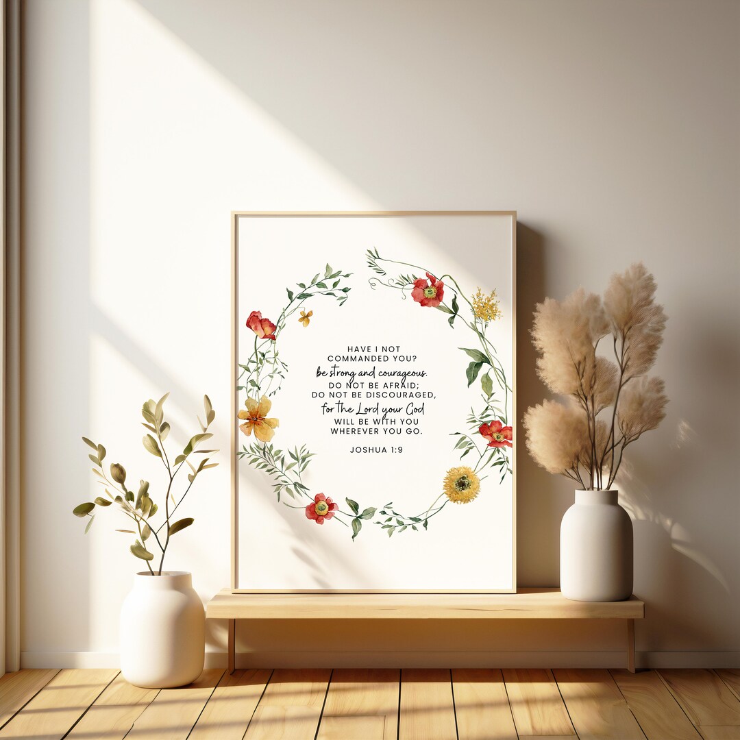 Joshua 1:9 | Bible Verse Wall Art | Christian Wall Art | Christian Home ...