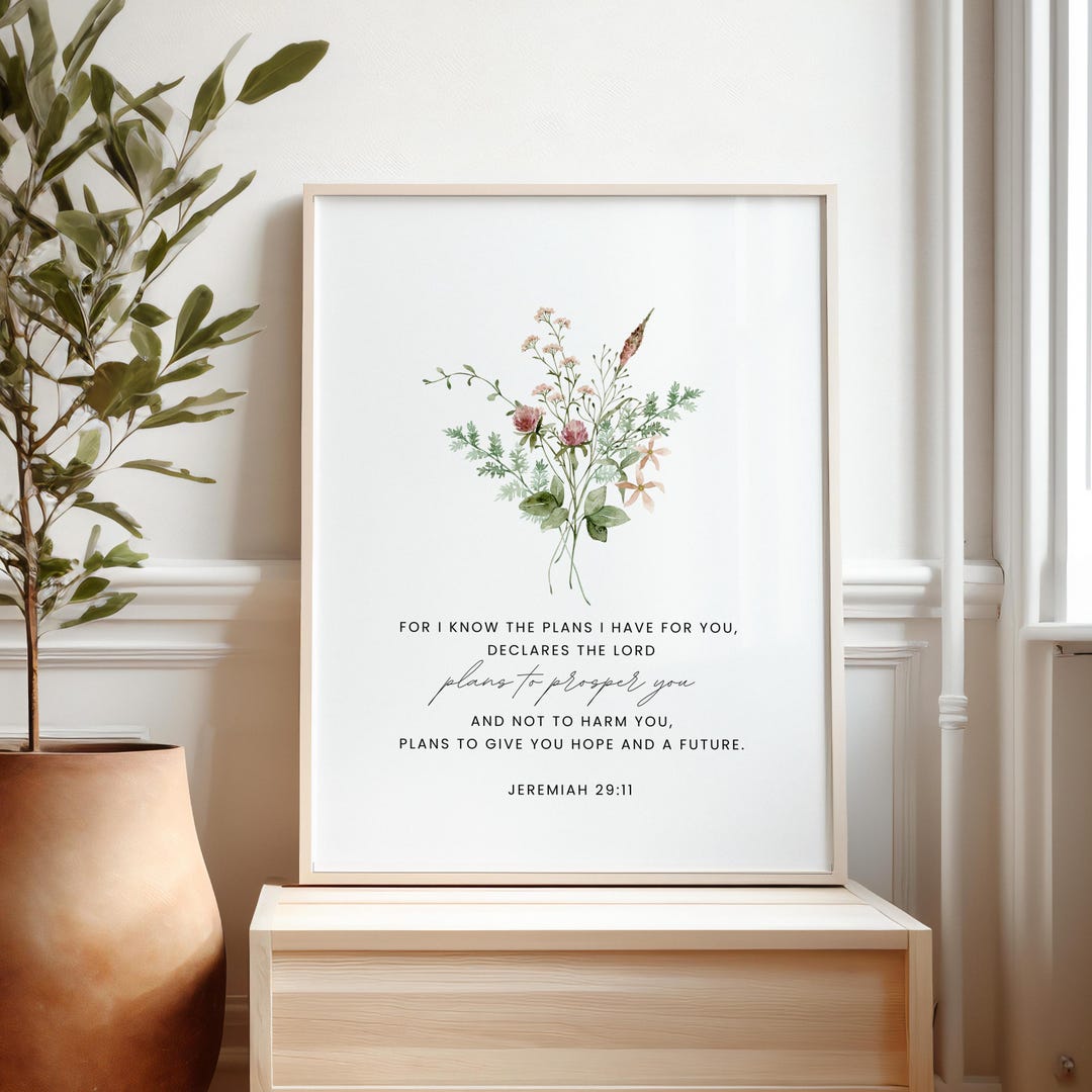 Jeremiah 29:11 | Bible Verse Wall Art | Christian Wall Art | Christian ...