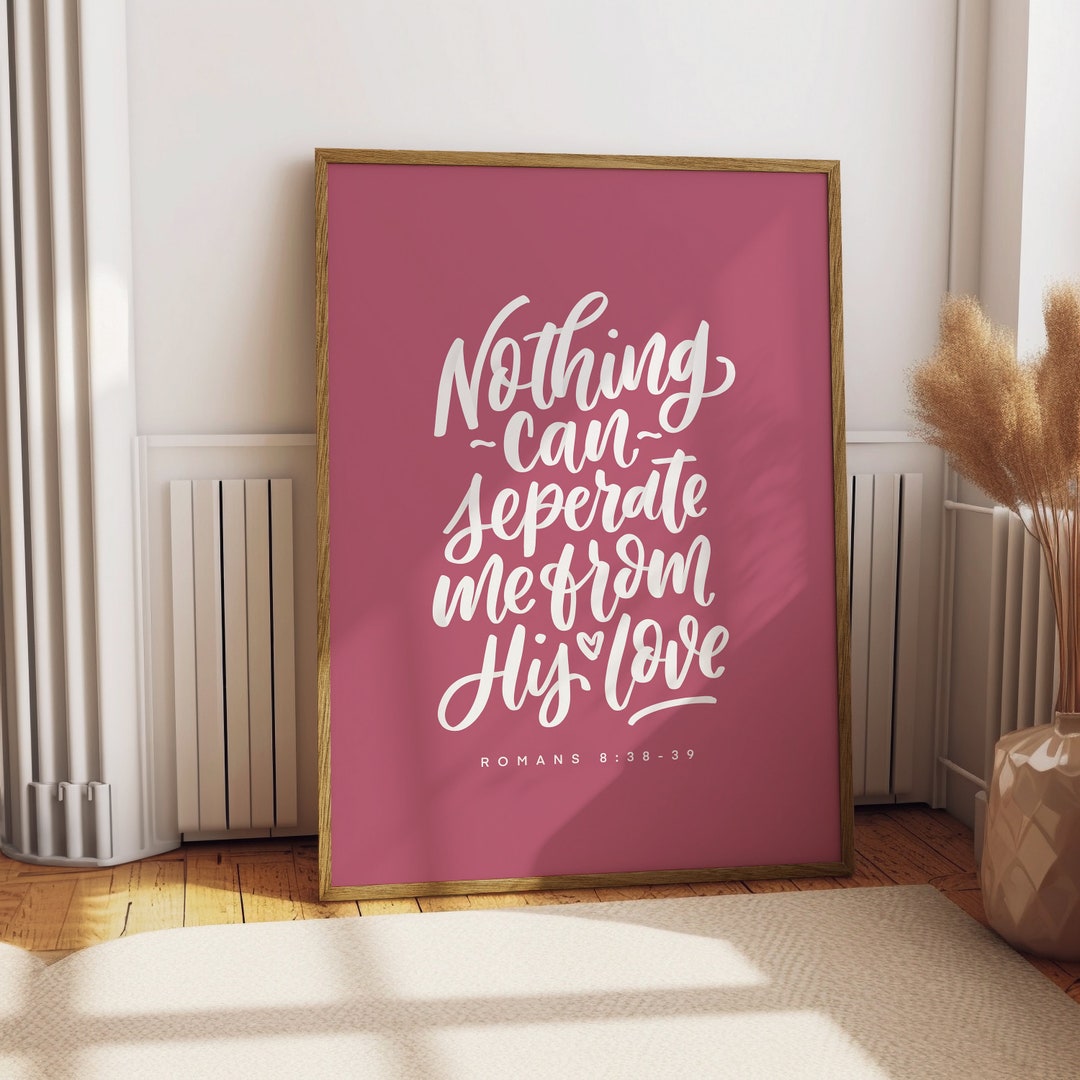 Romans 8:38-39 | Bible Verse Lettering | Christian Wall Art | Christian ...