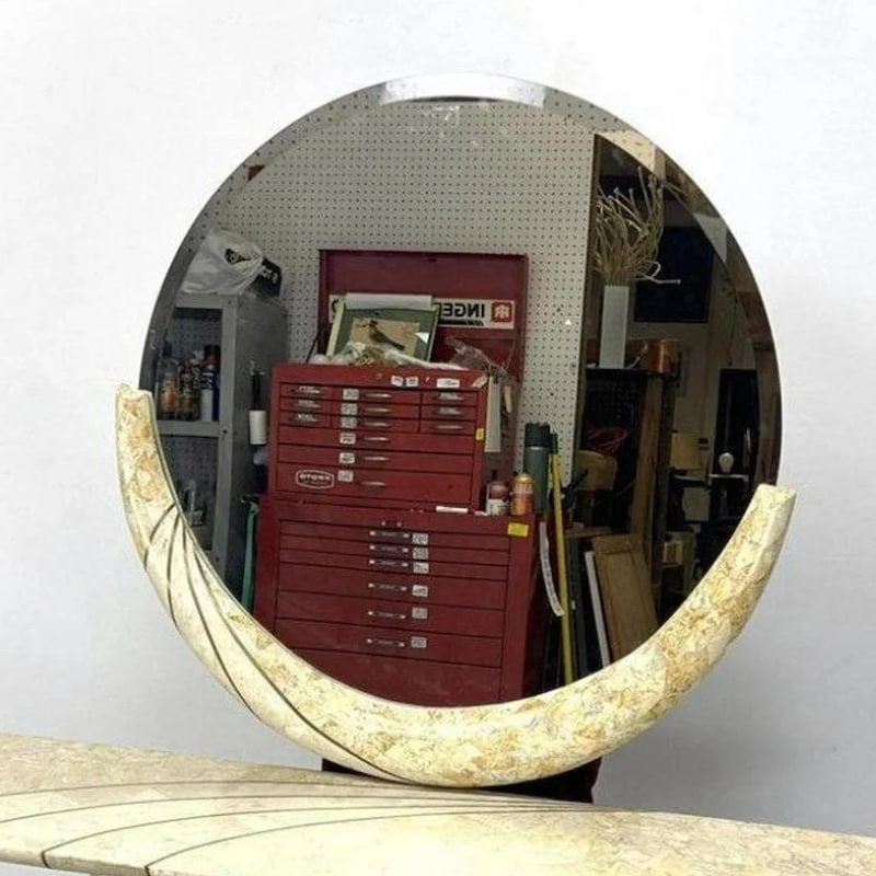 Travertine Mirror - Etsy