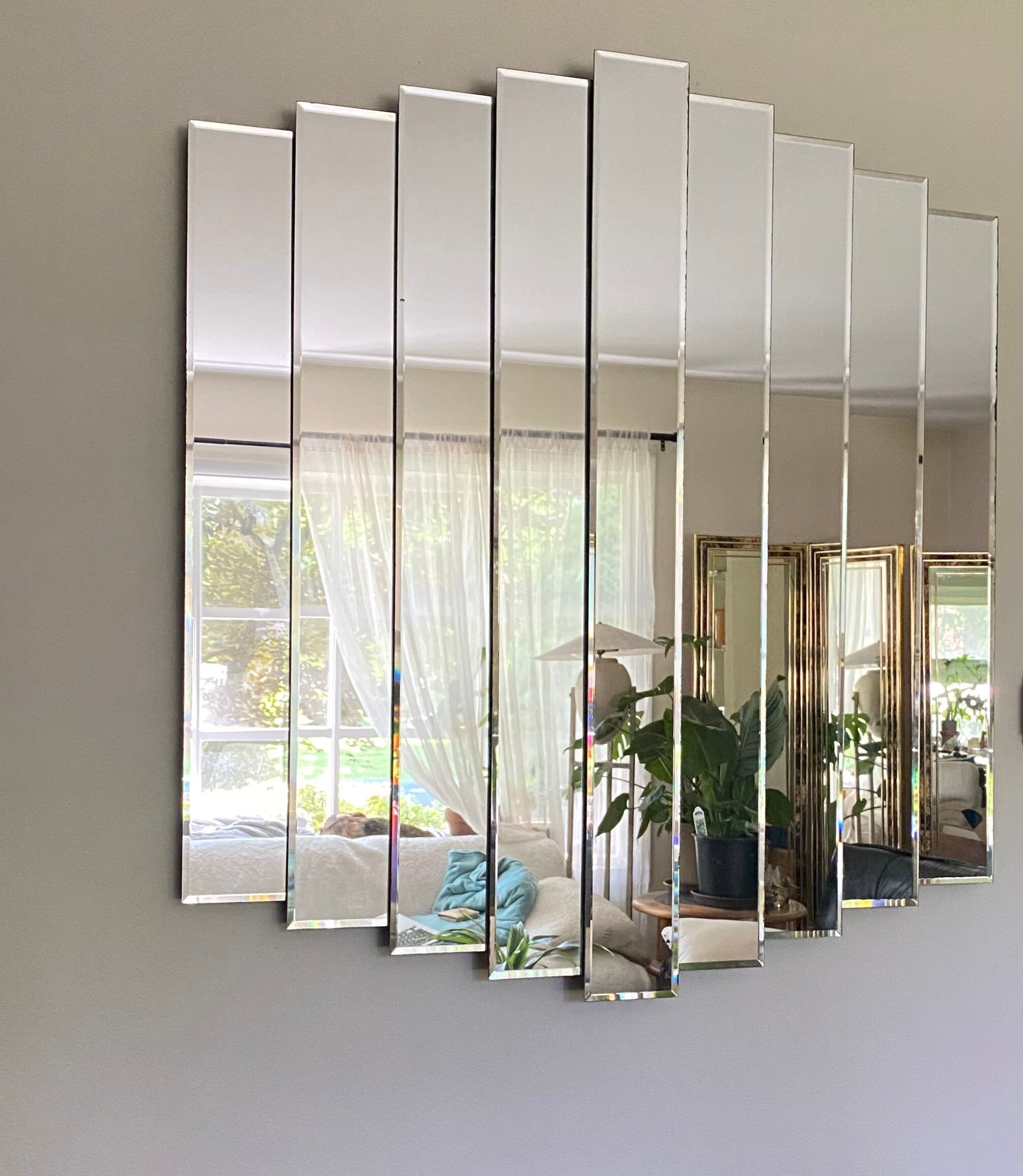 Vintage Modernist 9-panel Multi-level Decorative Mirror Large - Etsy