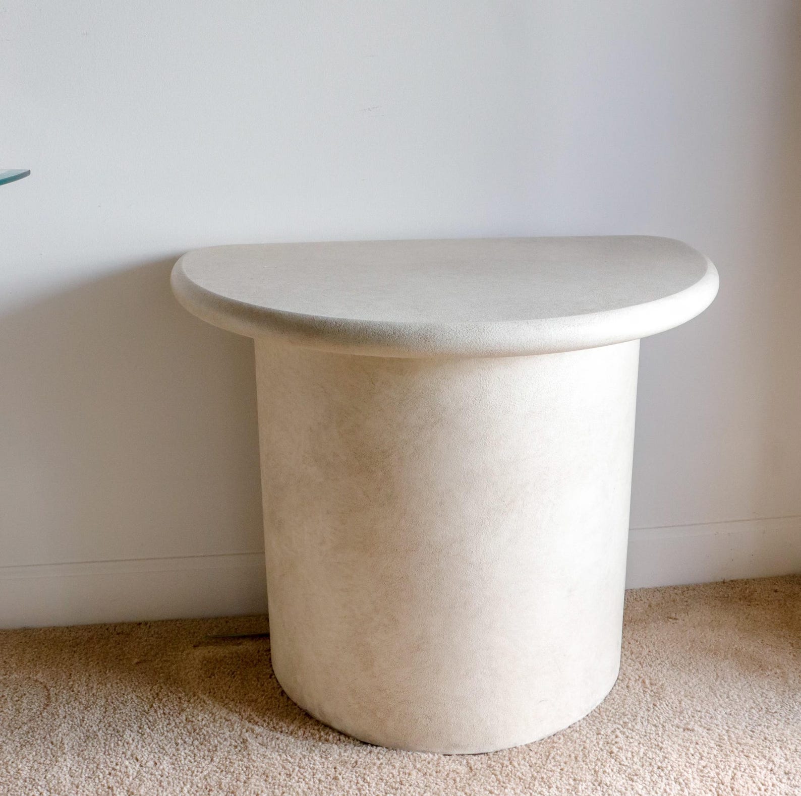 Unique Postmodern Side Table, Lane Furniture 80s Vintage Laminate Half ...