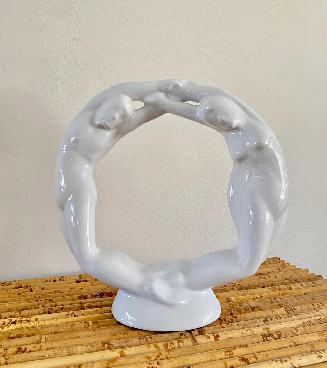 Vintage Royal Haeger White Couple Statue: Eternity Circle of Love - Etsy
