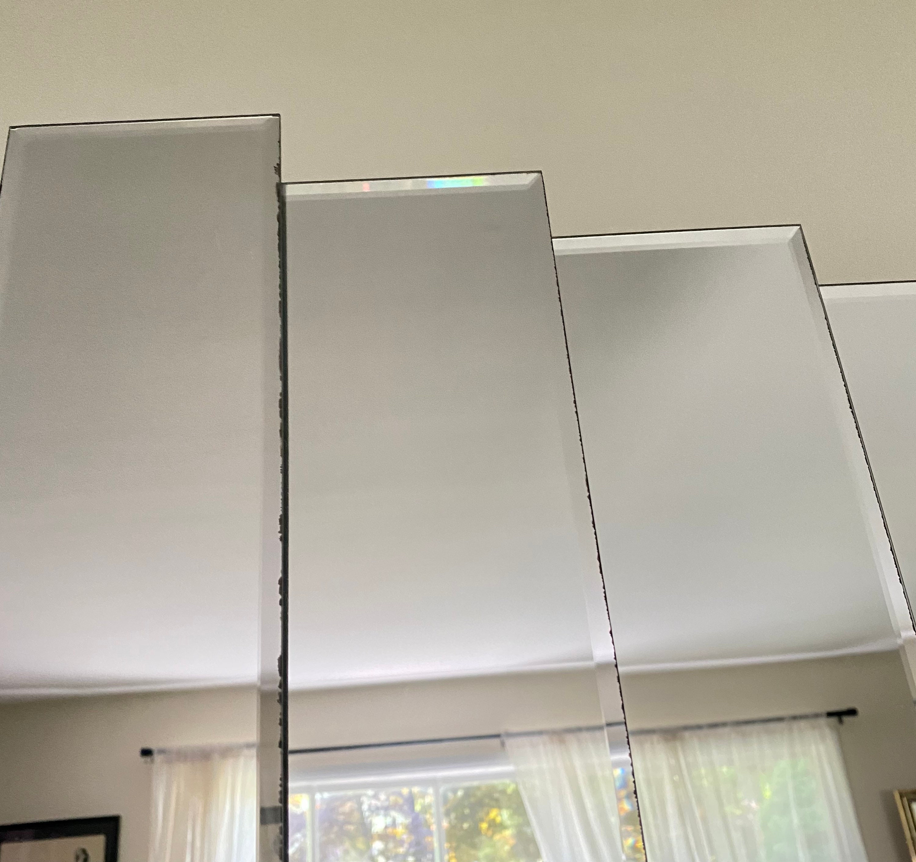 Vintage Modernist 9-panel Multi-level Decorative Mirror Large - Etsy