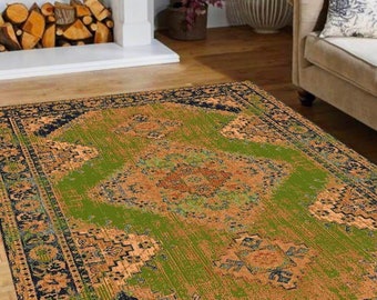 Green Vintage Rug - Etsy