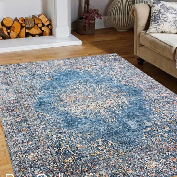 Distressed Rug - Etsy