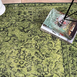 Rugs Living Room, Turkish Green Rug 8x10, Vintage Style Oriental ...