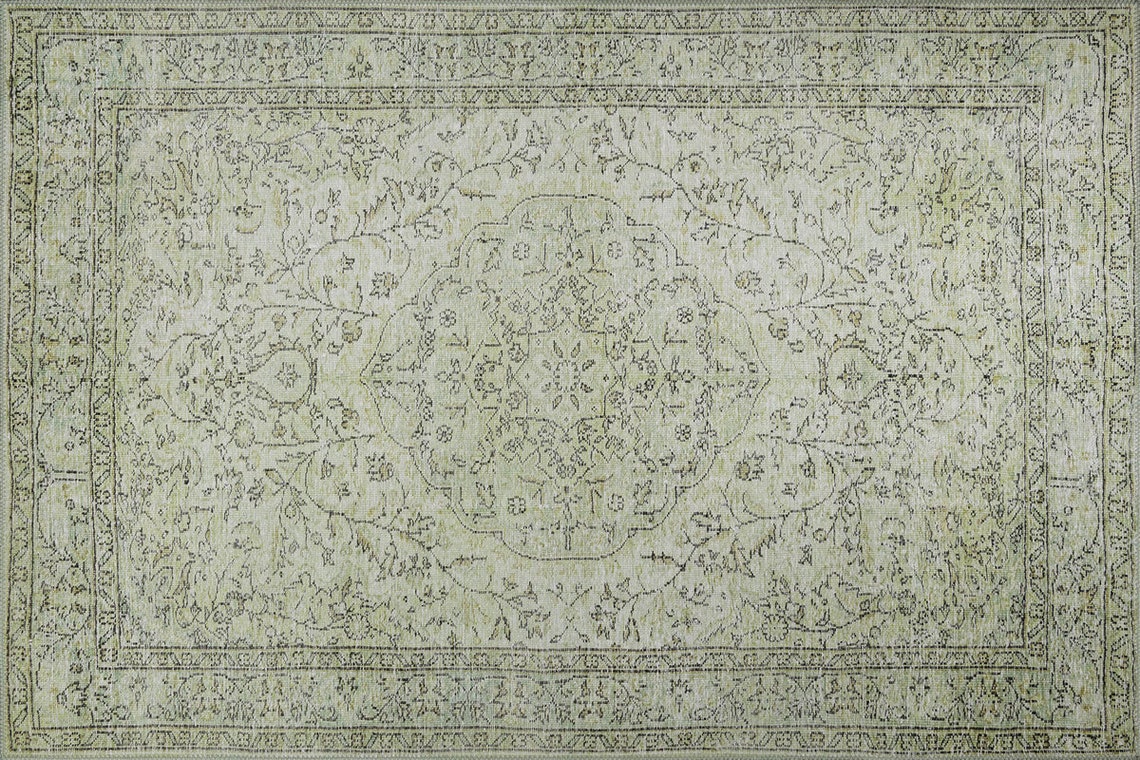 Light Green Turkish Rug Vintage Style Carpet Oriental Living - Etsy