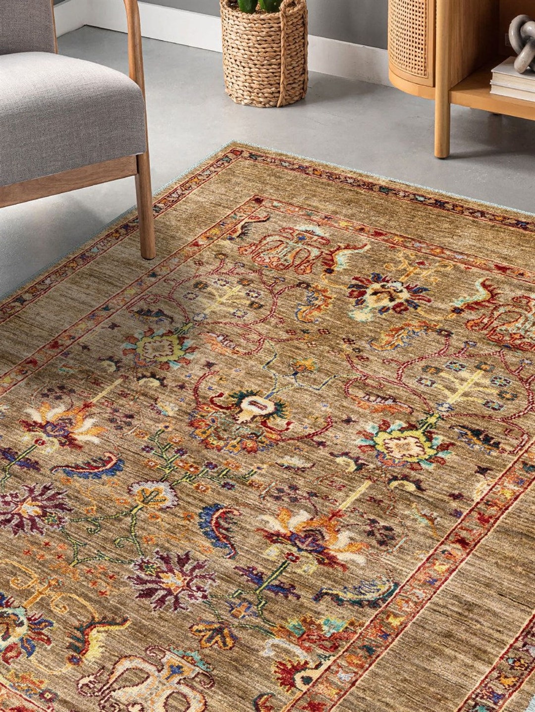 Sultani Rugs Farmhouse Afghan Style Vintage Look Rug - Etsy