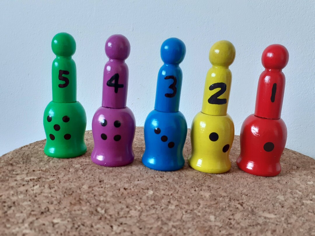 Number Pegs & Pots - Etsy