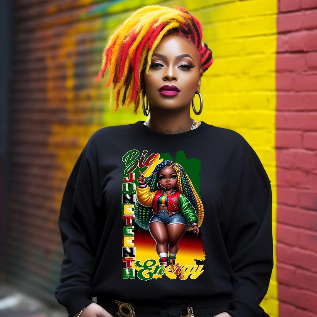 Big Juneteenth Energy Braids Locs Png, Black and Proud Png, Black ...