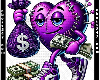 Heartless Broken Heart Counting Money Cash Bandage Eyes Rich Hustling ...