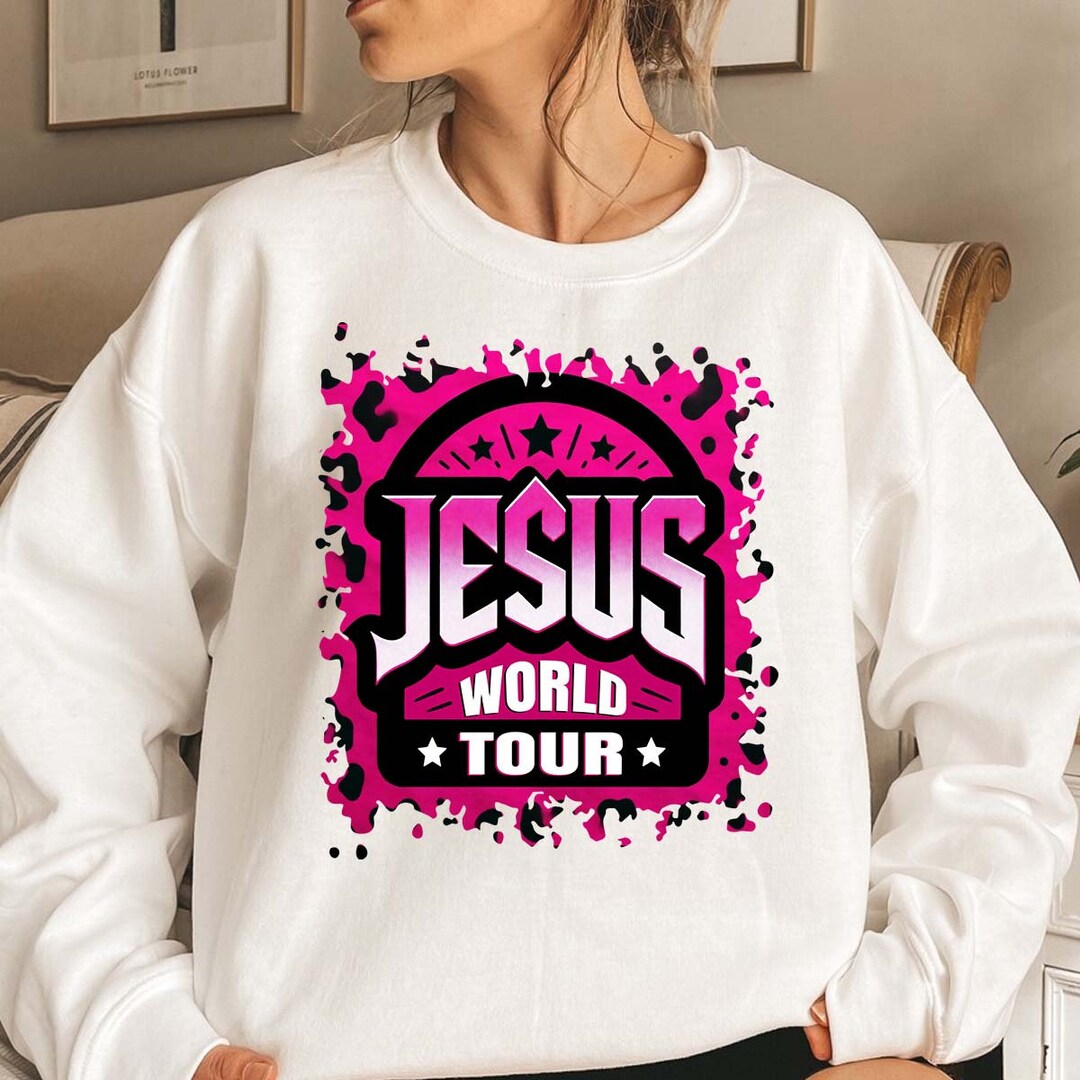 Jesus World Tour Sublimation Design PNG, Trendy Christian Svg Png God ...