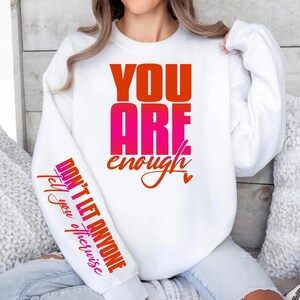 You Are Enough PNG | Inspirational Svg, Positive Quote Png | Positive Png | Motivational Png ...