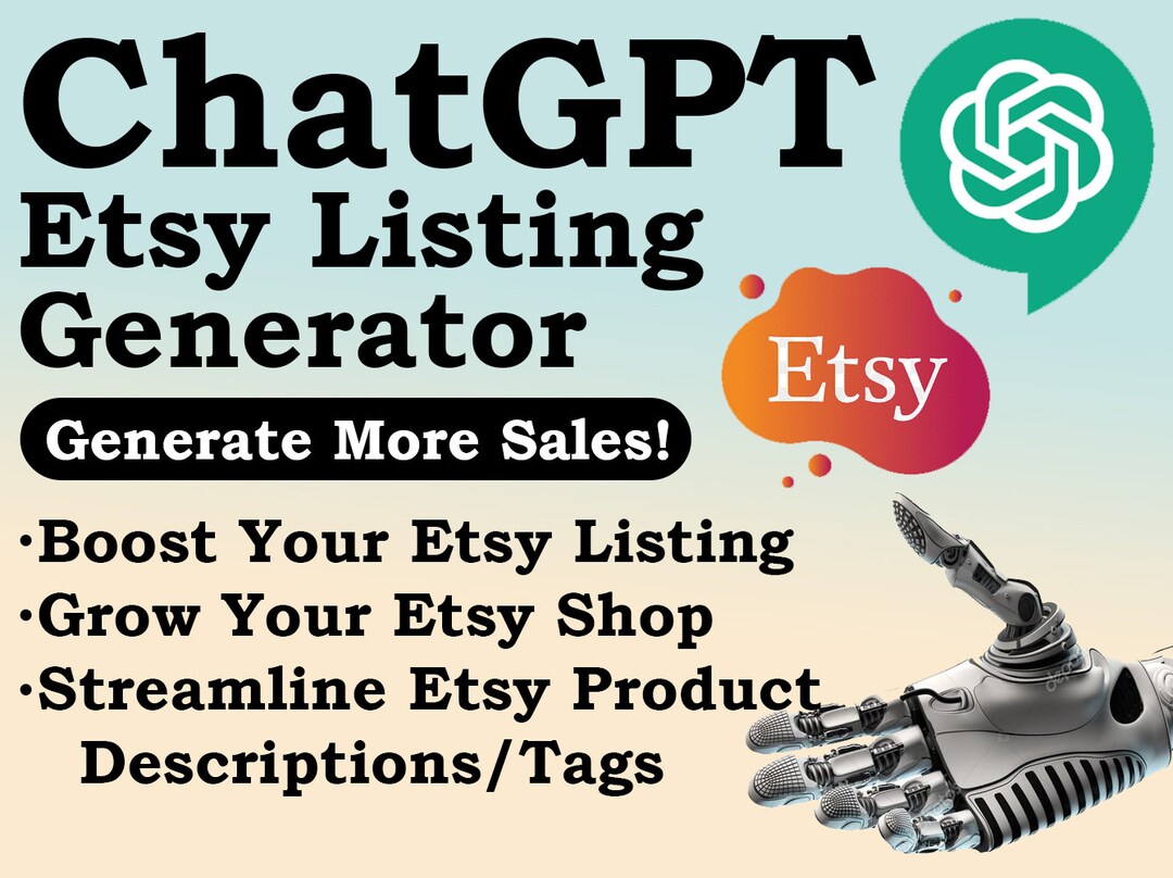 Chatgpt Etsy Listing Generator | Save Time & Improve Your Etsy Search ...