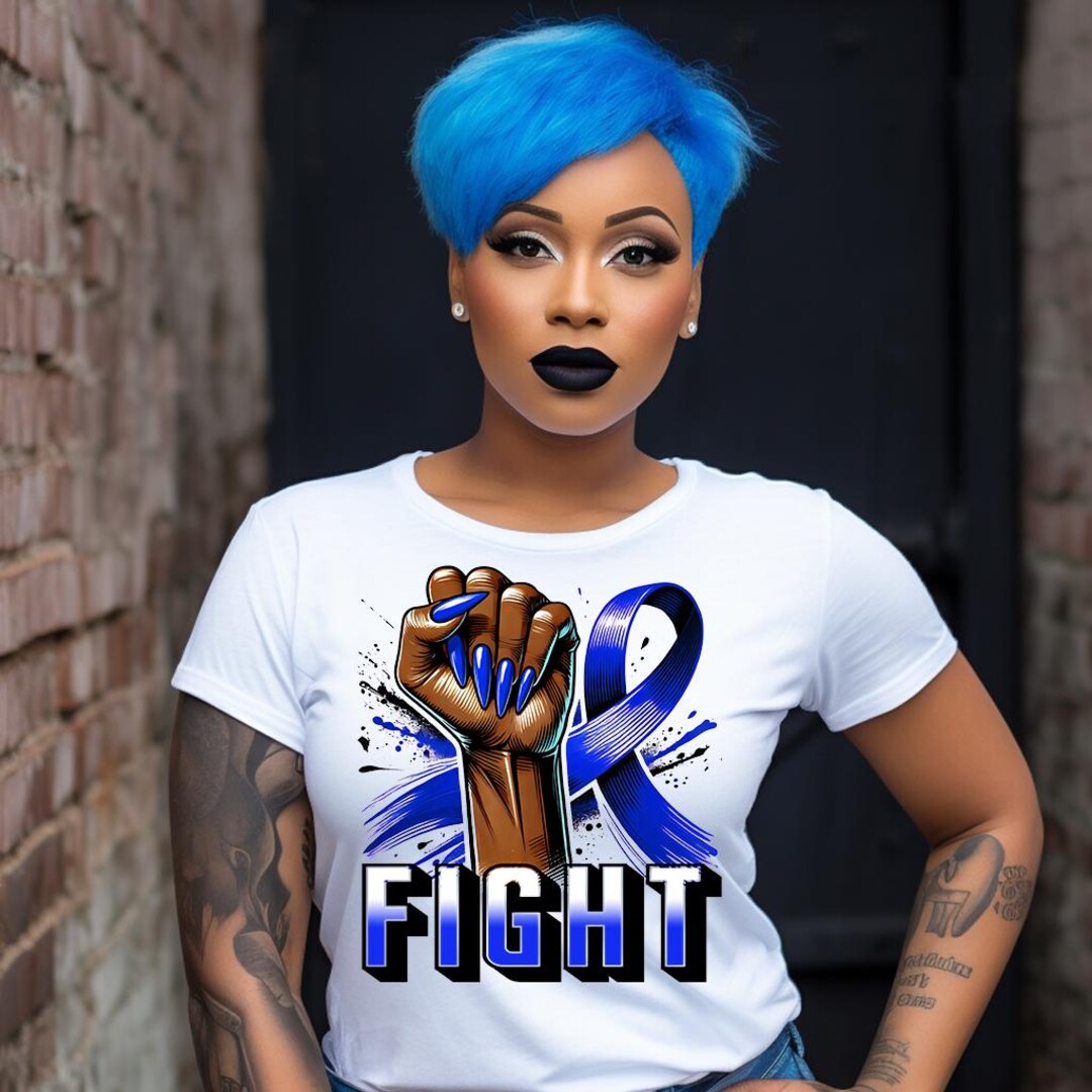 Fight Colorectal Cancer Blue Ribbon, Cancer Awareness Png, Fight Cancer ...