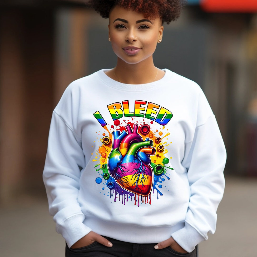 Pride LGBTQ I Bleed Heart Png, LGBT, Pride Gay Pride Quotes, Rainbow ...