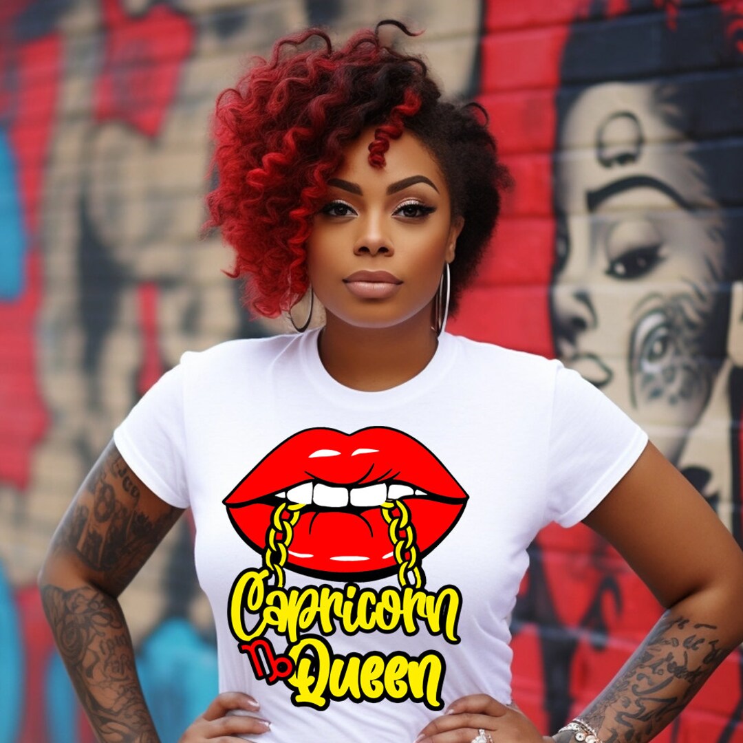 Capricorn Queen Chain Lips PNG SVG Capricorn Queen Svg, Zodiac Svg ...