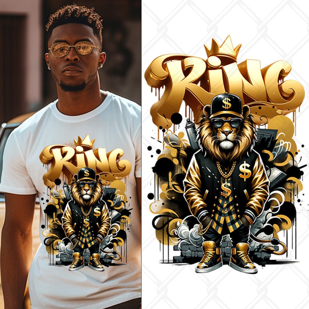 Gangster Lion Png, Urban Sublimation Design, Graffiti DTF Clipart ...