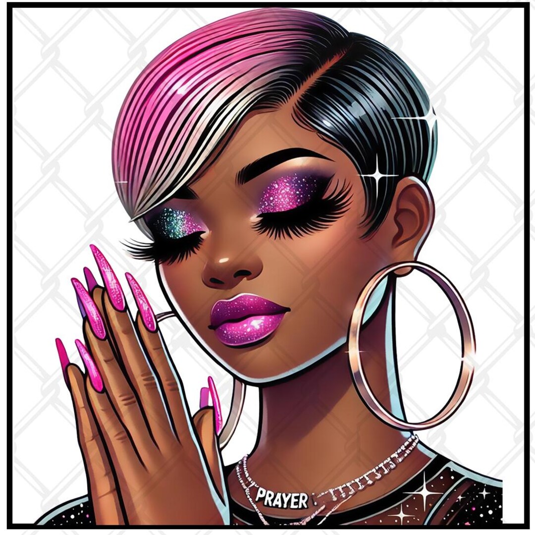 Black Woman Praying Hands PNG, Praying Ladies PNG, Black Woman Prayer Clipart, African American ...