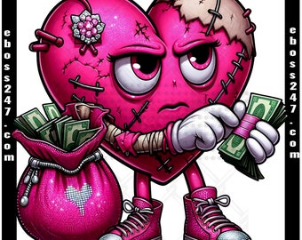 Heartless Broken Heart Counting Money Cash Bandage Eyes Ripped Rich ...