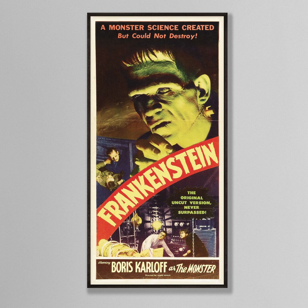 Frankenstein Vintage Film Poster Framed Print - Etsy