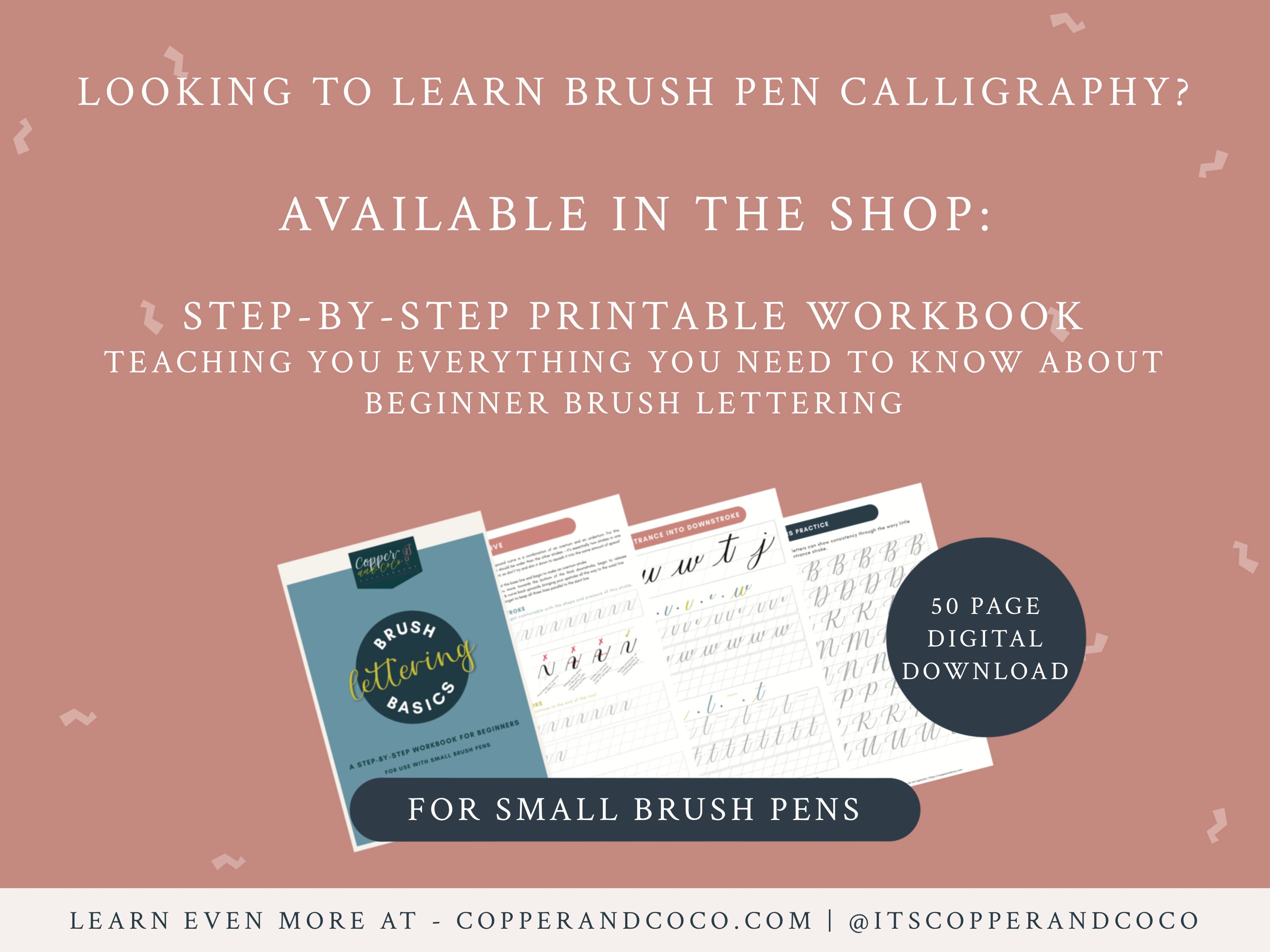 Days of the Week Months of the Year Brush Lettering Workbook, Traceable ...