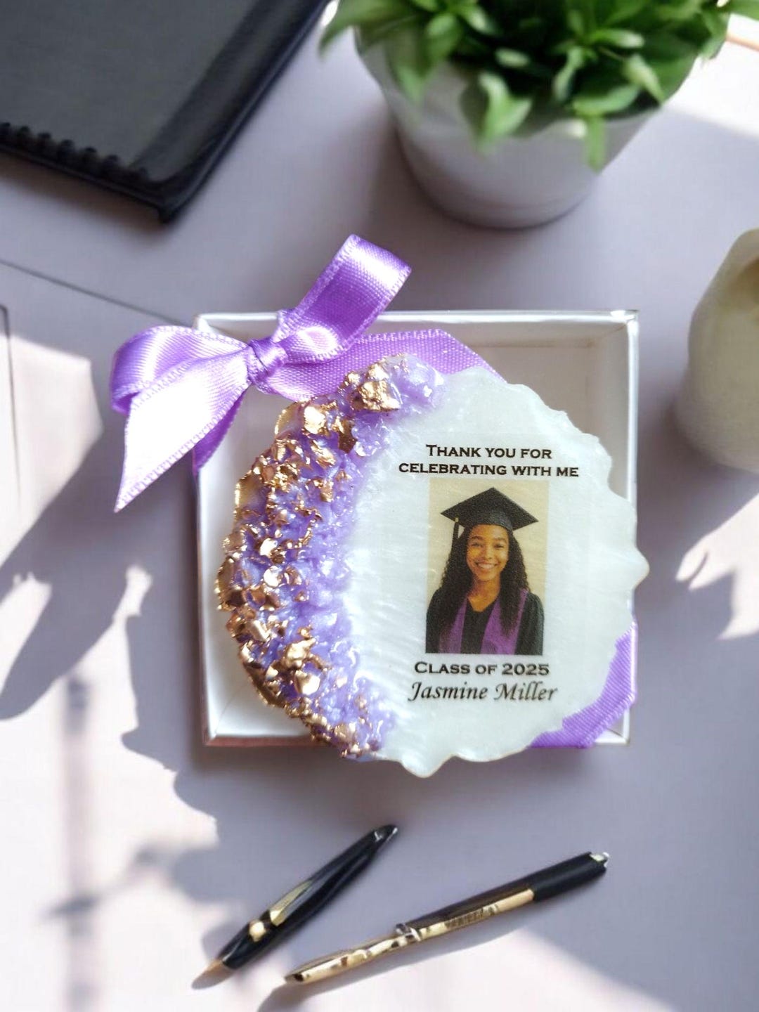 Personalized Graduation Photo Magnet Gift, Custom Epoxy Favor for Class ...
