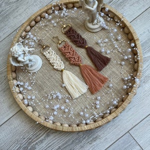 Macramé Boho Keychain Wedding Gifts, Personalized Baby Shower Favors ...