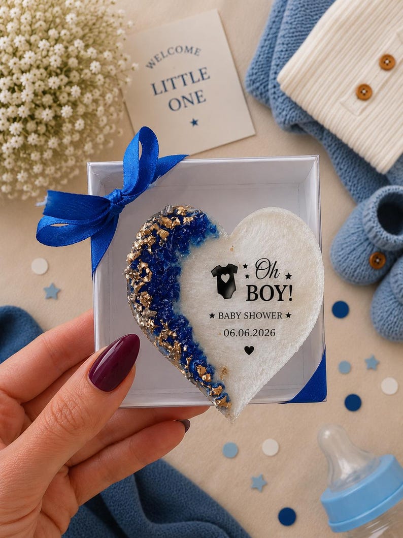 Personalized Baby Girl Shower Favor 2026| Pink Heart Keepsake Gift ...