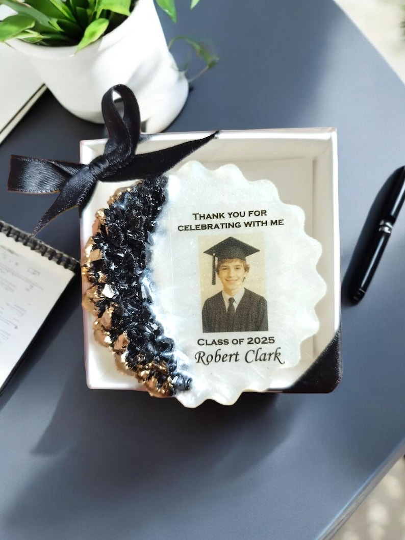 Personalized Graduation Photo Magnet Gift, Custom Epoxy Favor for Class ...