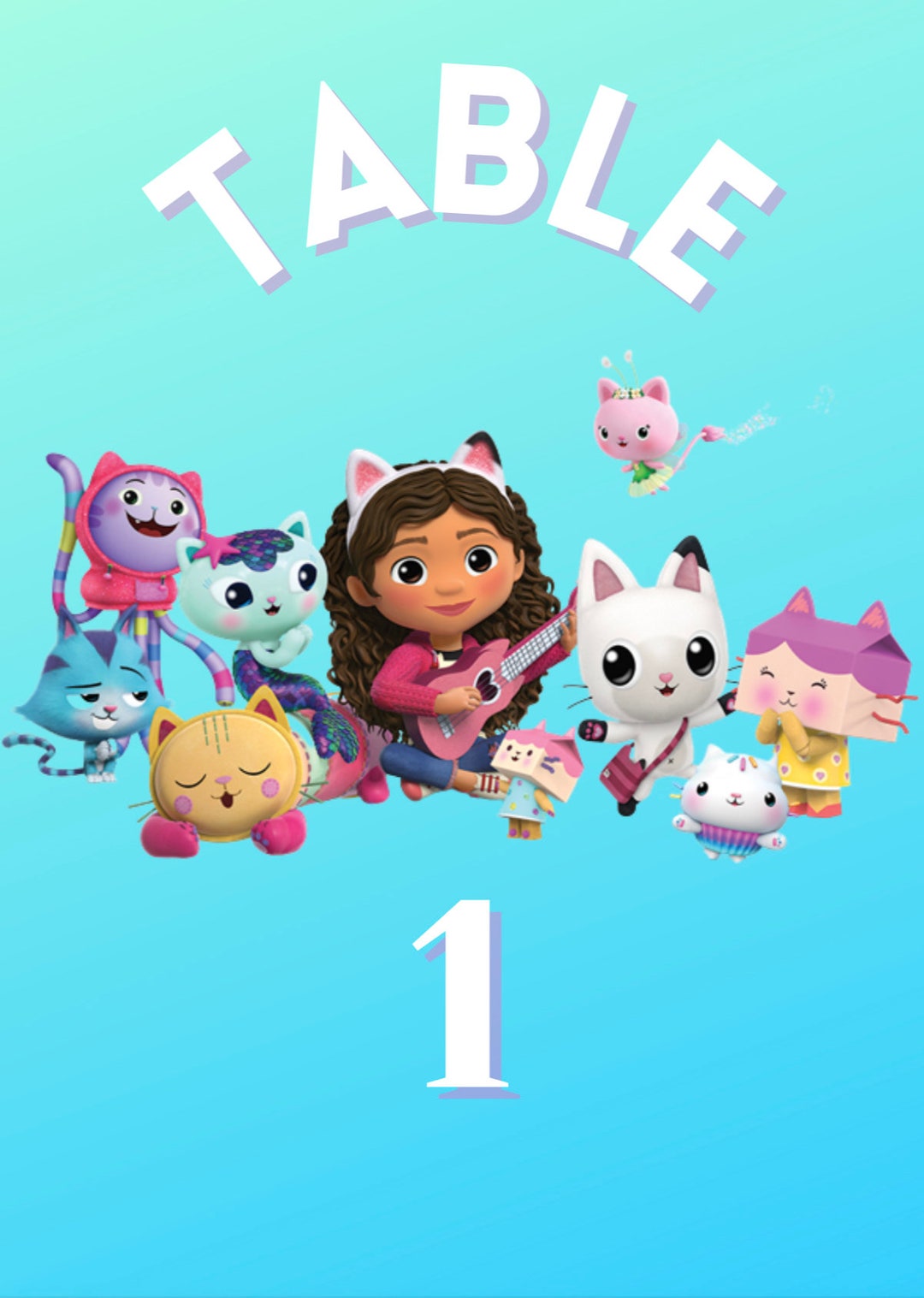 Gabby’s Dollhouse Table Numbers PDF - Etsy